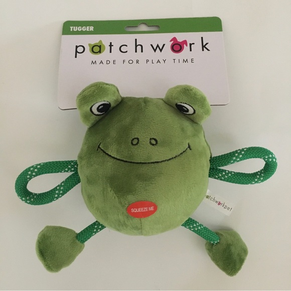 Patchwork | Dog | New Dog Toy Green Frog Tugger Interactive Fun Patchwork | Poshmark